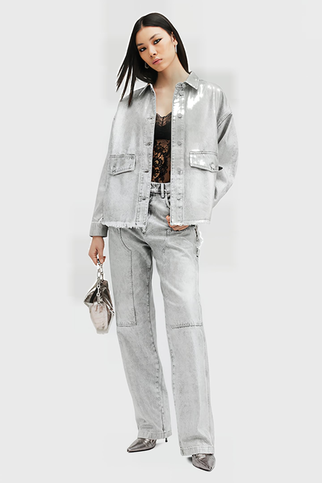 MIA CARPENTER JEAN COATED SILVER | Online Outlet | Otrium